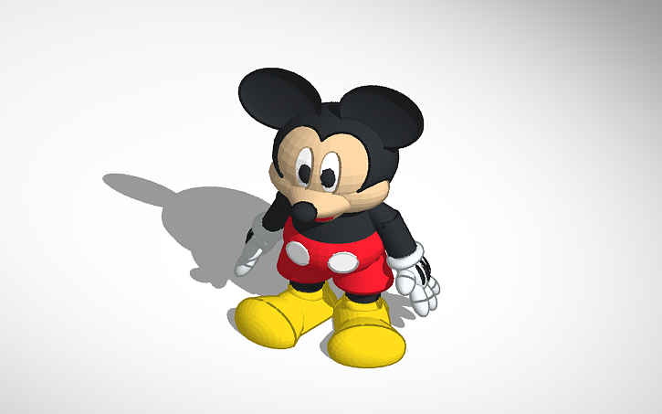 3D design Mickey Mouse - Tinkercad