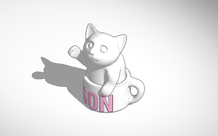 3D design cat - Tinkercad