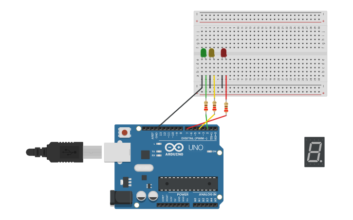 Circuit design Streetlight - Tinkercad
