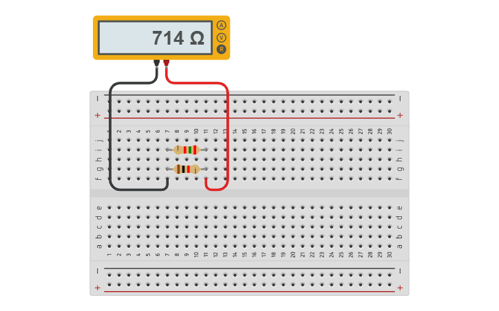 Circuit design Parallel Combination - Tinkercad