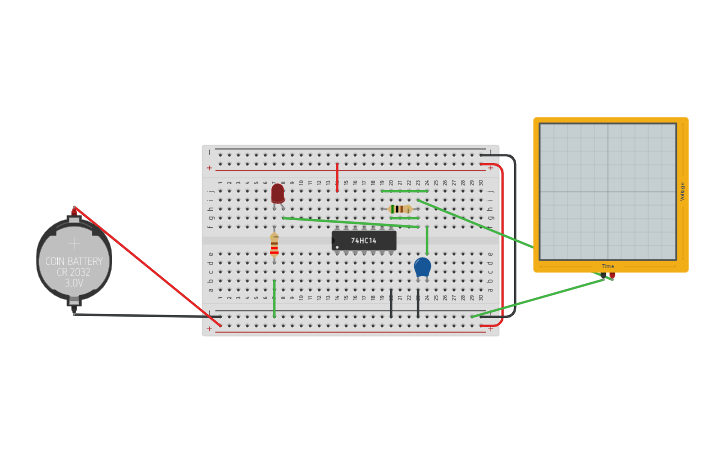 Circuit design osciloscopio - Tinkercad