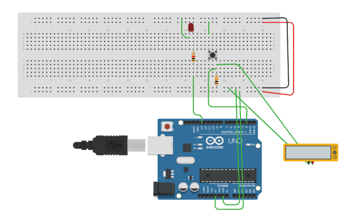 Circuit design Desafio 2 - Acionamento de um led com um botão ...