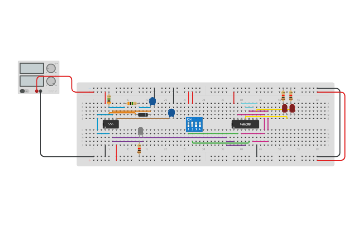 Circuit design SR Flip-Flop | Tinkercad