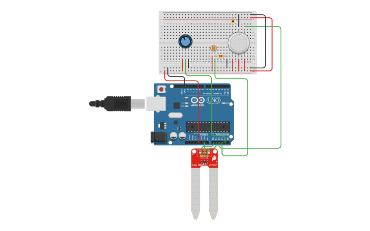 Circuit design Plant growth sensor FINAL - Tinkercad