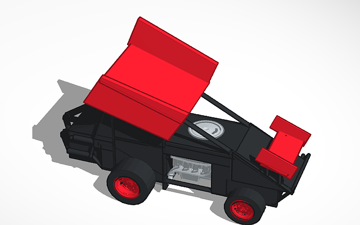 3D design sprint car chassis - Tinkercad