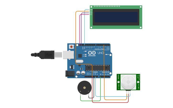Circuit design DETECTOR - Tinkercad