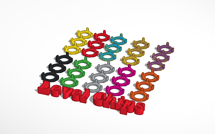 3D design Bunch of Beyblade Level chips - Tinkercad