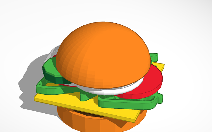 3D design hamburger | Tinkercad