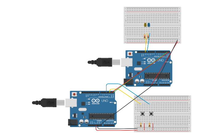 Circuit Design Copy Of Serial Communication Led And Button Tinkercad