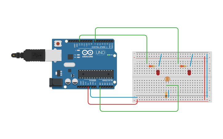 Circuit design Arduino 4C - Tinkercad