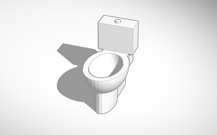 3D design toilet - Tinkercad