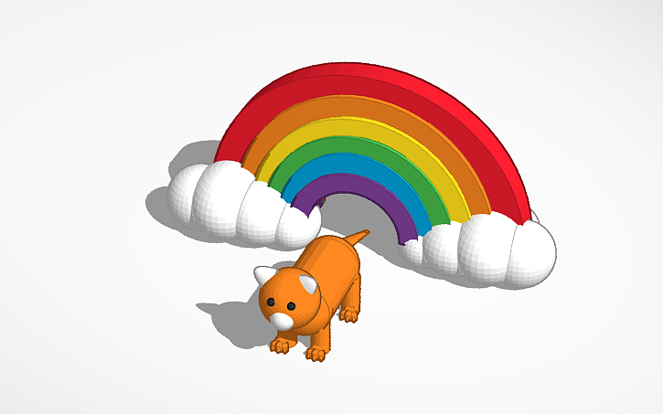 3D design cat - Tinkercad