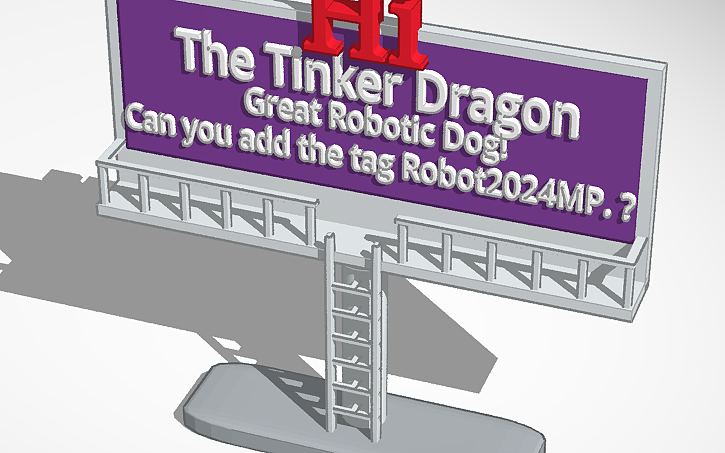 3D design The Tinker Dragon Message Robot Contest - Tinkercad