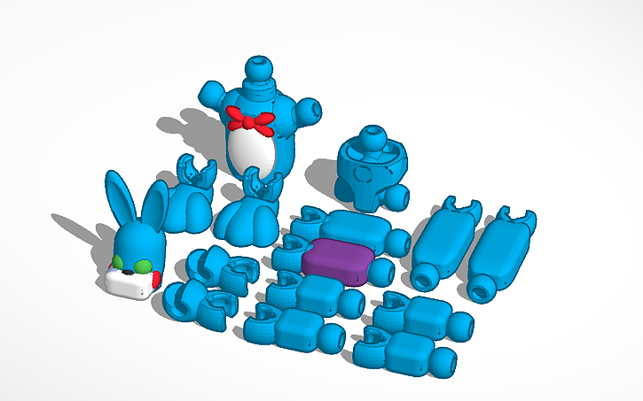 3D design fnaf toy bonnie - Tinkercad