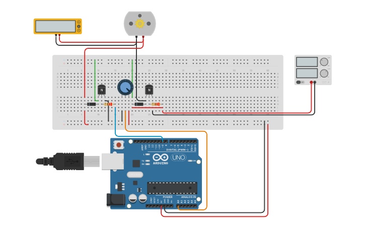 Circuit design simple Speed control of 12v DC motor by using arduino ...