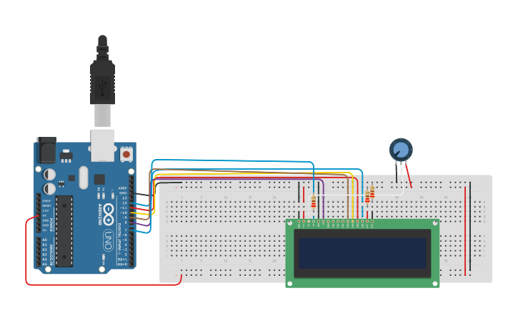 Circuit design Display LCD - Tinkercad