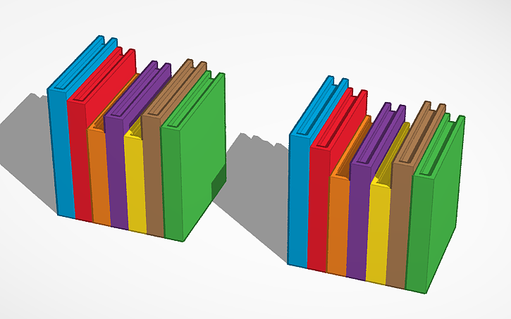 3d Design Detailed Books Tinkercad