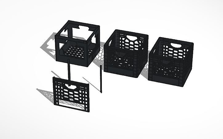 3d Design Hood Milk Crate Tinkercad