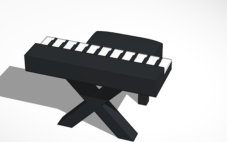 3D design Piano - Tinkercad
