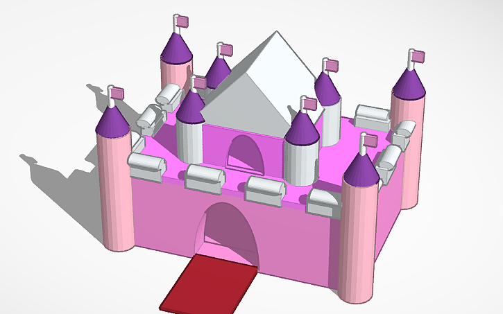 3D design Princess Castle - Tinkercad