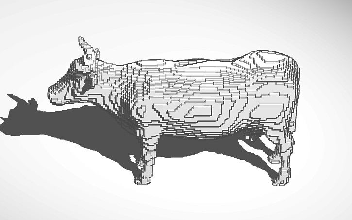 3D design cow - Tinkercad