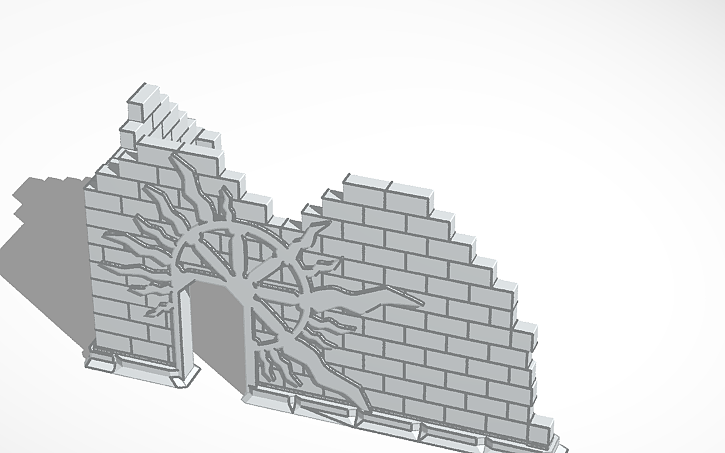 3D design Ornate Wall Scaled - Tinkercad