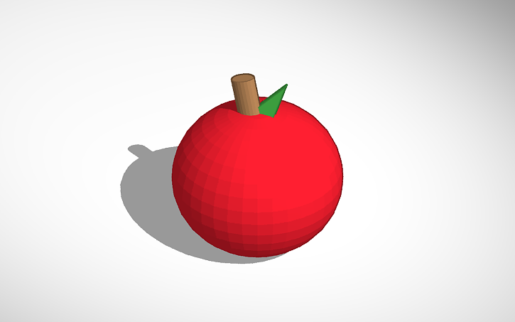 3D design apple | Tinkercad