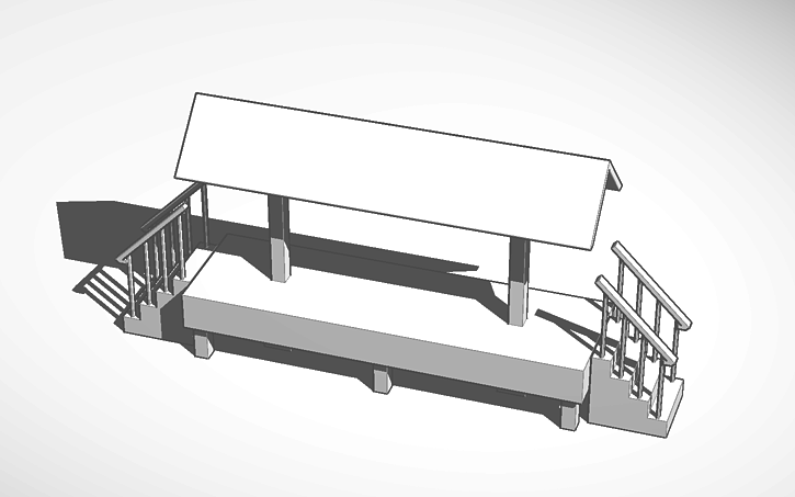 3D design Train Station - Tinkercad