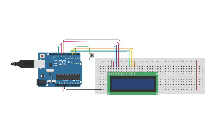 Circuit design Game LCD - Tinkercad