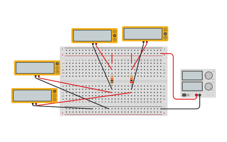 Circuit Design Parallel Resistor Circuits Tinkercad