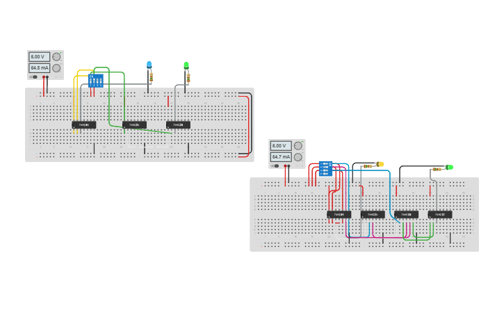 Circuit design Half Subtractor and Full Subtractor - Tinkercad