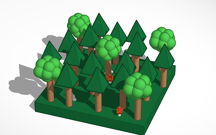 3D design #2_Forest With Rabbits | Tinkercad