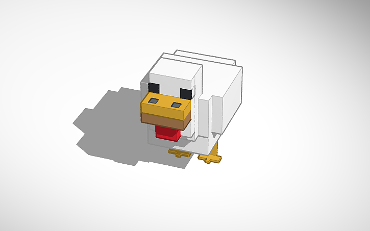 3D design Chicken (Minecraft) - Tinkercad