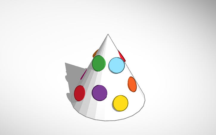 3D design party hat - Tinkercad