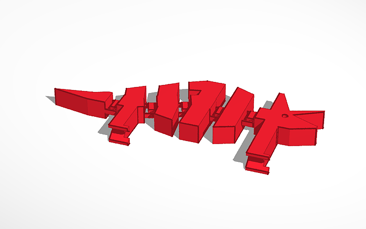 3D design flexi triceratops - Tinkercad