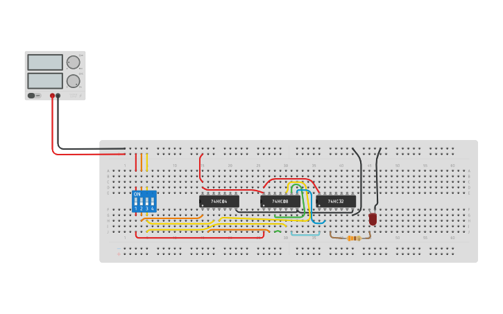 Circuit design Cto suma producto estándar | Tinkercad Circuit design Cto suma producto estándar | Tinkercad