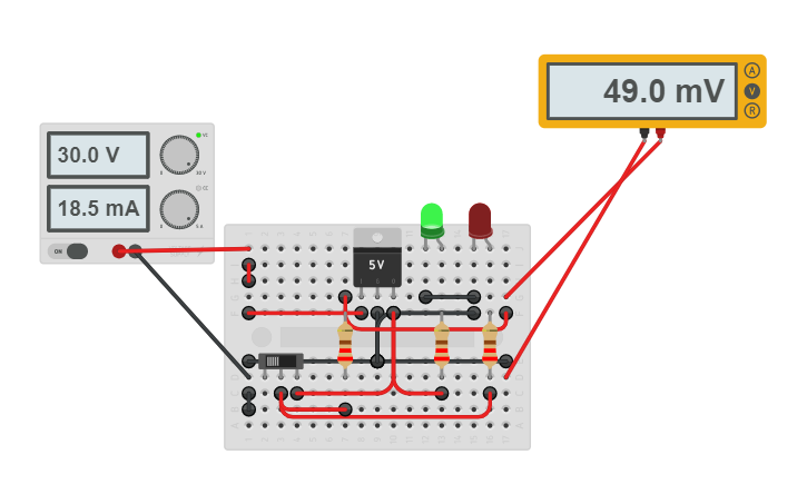 Circuit design 5V rectifier | Tinkercad