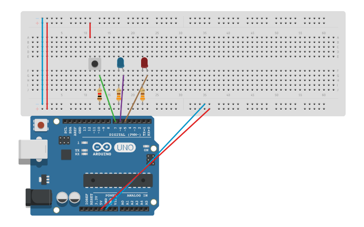Circuit Design Push Boton Tinkercad