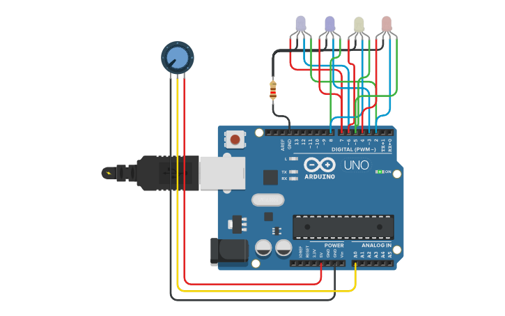 Circuit Design Rgb Led Switcher Tinkercad