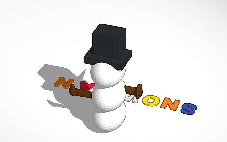 3d Design Snowman Tinkercad