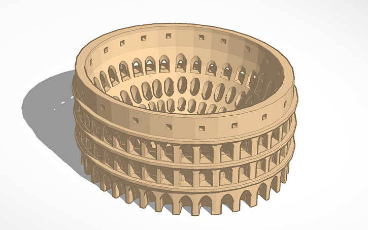 3D design Roman Colosseum - Tinkercad