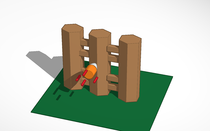 3D design bullet shooting fence | Tinkercad