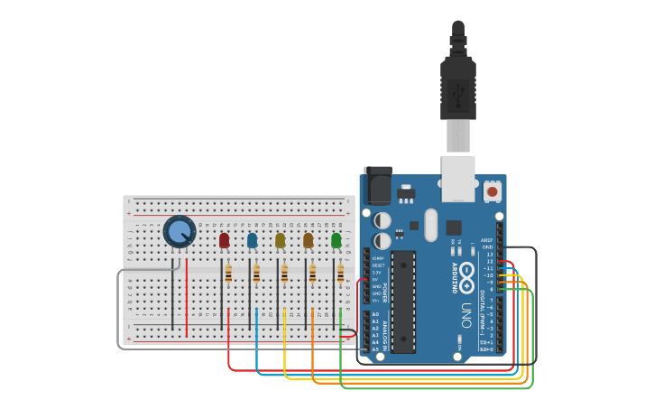 Circuit Design Potentiometer Led Control Tinkercad