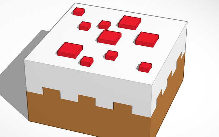 3D design Minecraft Cake - Tinkercad