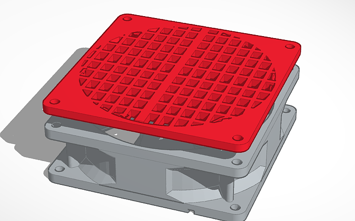 3D design PC Fan Grate 80mm - Tinkercad