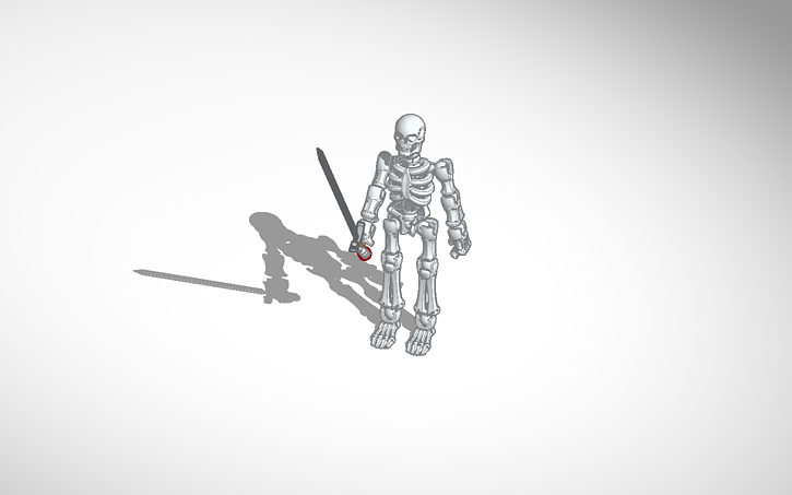 3D design skeleton warrior - Tinkercad