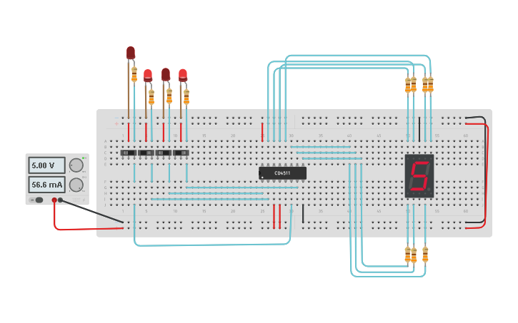 Circuit design Decoder - Tinkercad