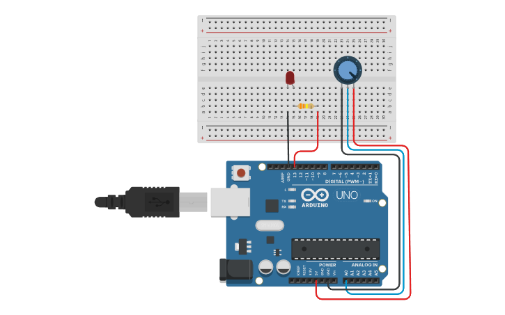 Circuit design 5b1_Analog Input_Analog Read - Tinkercad