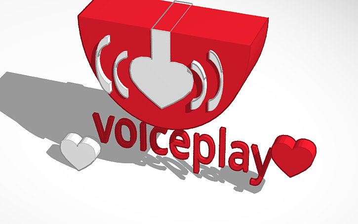 3D design voiceplay logo - Tinkercad