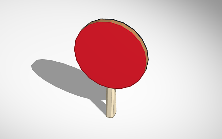 3D design ping pong - Tinkercad